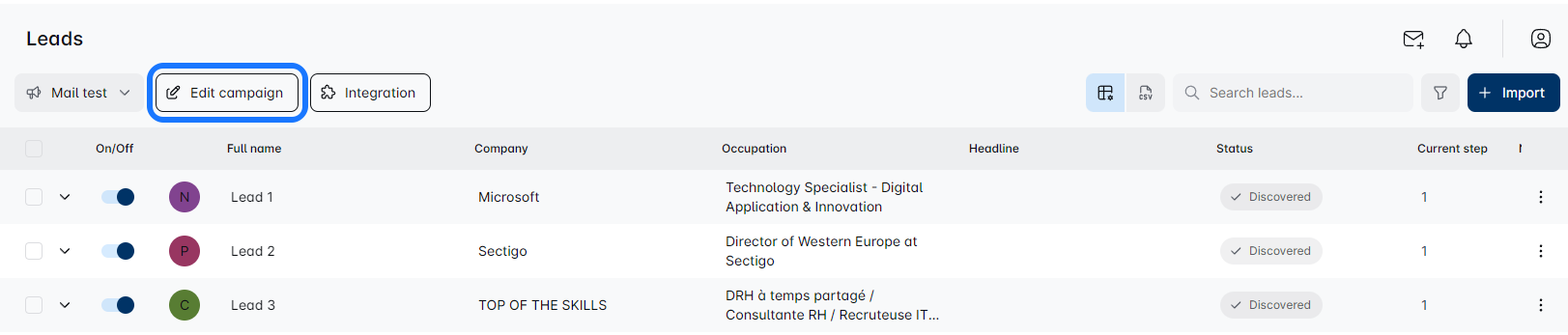 Add New Leads – Overlead